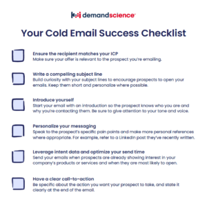 Your Cold Email Success Checklist - DemandScience